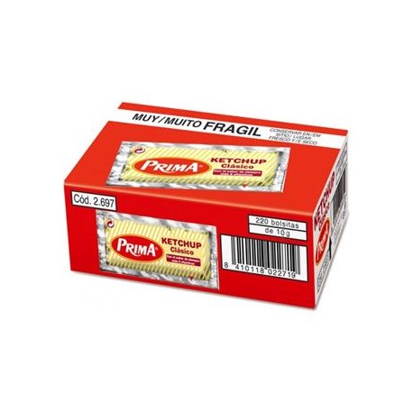 KETCHUP PRIMA PORC.10 GR. 270 UN - Distribuciones Plata
